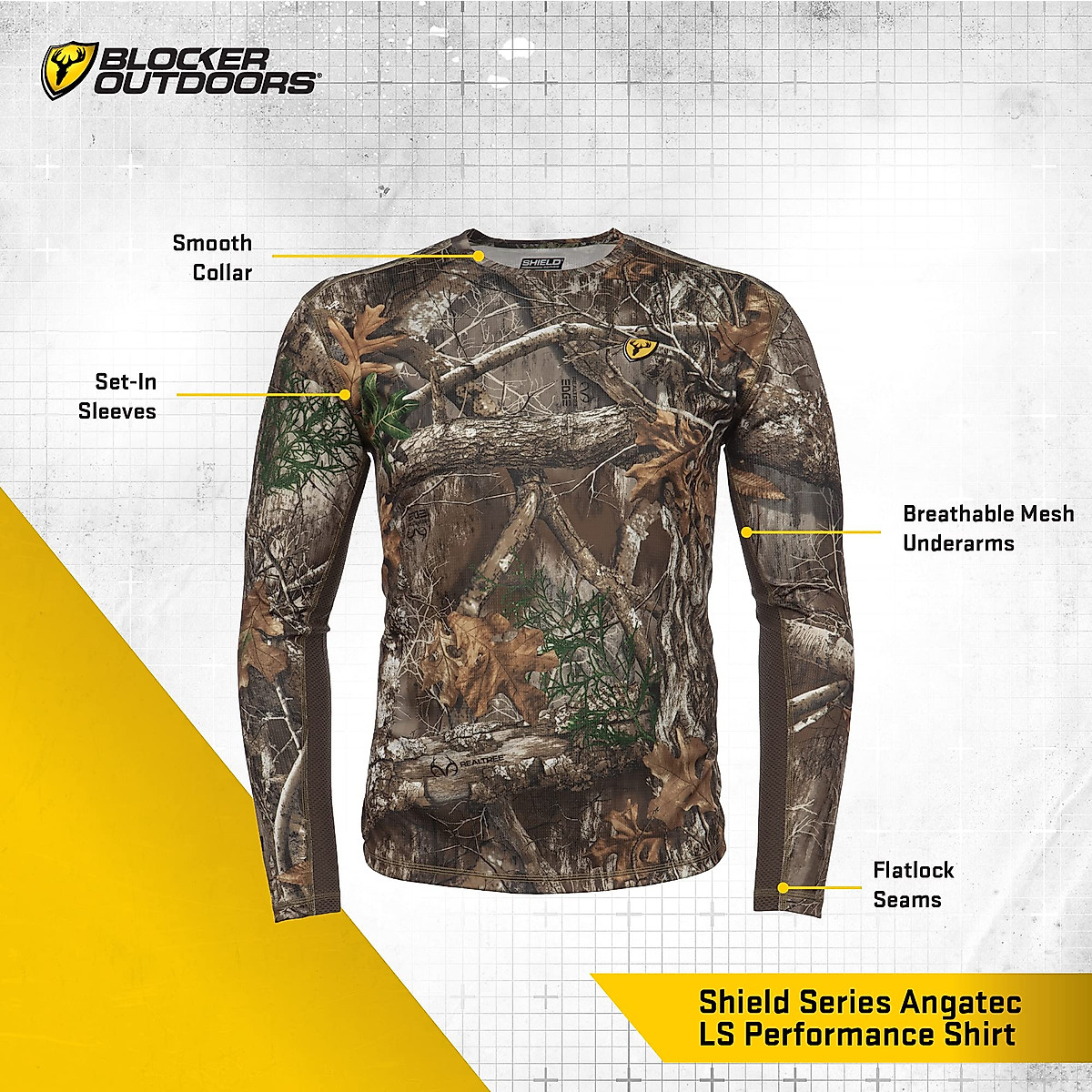 Scent Blocker Shield Series Angatec Performance Shirt, Hunting Clothes for Men (RT Edge, Small)