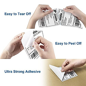 POLONO Shipping Label Printer Gray, 4x6 Thermal Label Printer for Shipping Packages, Commercial Direct Thermal Label Maker, Shipping Label, 4 x 6 Direct Thermal Labels, 220 Labels/Roll