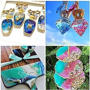 Epoxy Resin Crystal Clear, 36oz Epoxy Resin kit, Yellowing Resistant Fast Curing Self-Leveling for Casting Coating Art DIY Craft Jewelry Molds Wood Table - 2 Part 1:1 Ratio(18oz Resin&18oz Hardener)