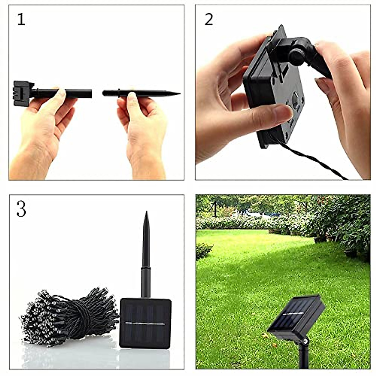 huxi-us 1Pcs Solar Power Globe Lights Garden Crystal Balls Solar Lights Solar Globe String Lights for Garden Yard Home Party Wedding Christmas Decoration