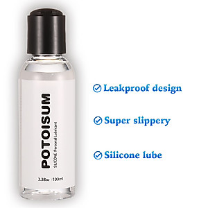 Personal Lubricant, Potoisum Silicone Based Sex Lube Premium Luxury Lubricant for Men Women & Couples, Longer Lasting Than Water Based, Hypoallergenic Glycerin Paraben Free Intimacy