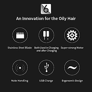 QYY Hair Engraving Pen Shaver, Professional Rechargeable Hair Trimmer Clipper, Stainless Steel Lettering Clipper Styling Tools for Hair/Eyebrows/Beards