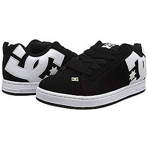 DC Men's Court Graffik Casual Low Top Skate Shoe Sneaker Skateboarding, Black, 11.5