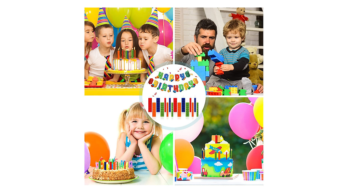 Builds and Celebrates: 32-Piece Birthday Block Party Supplies