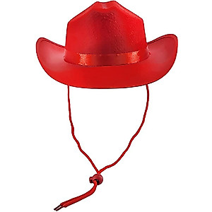 Red Felt Cowboy Hat Western Hat, Dress Up Costume Clothes for Kids, Pretend Play, Party Favors, Child size