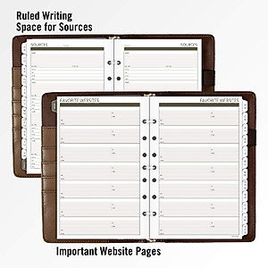 AT-A-GLANCE Day Runner Harrison Phone and Address Book, Directory, 5-1/2" x 8-1/2", Size 4, Brown (1124-0286)