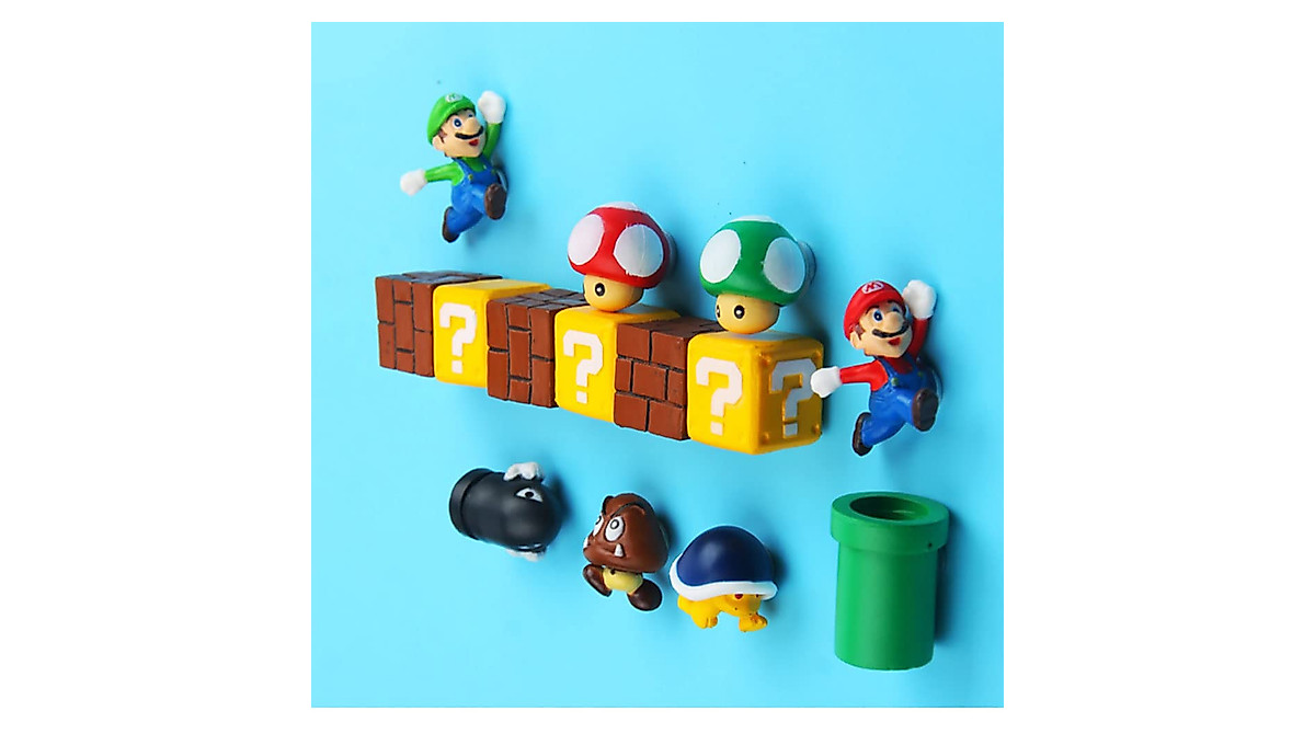 Fun 3D Mario Fridge Magnets Set by BeautySha