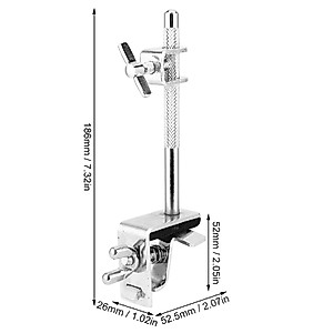 Watris Veiyi Cowbell Clamp Up or Down Adjustment, Bass Drum Hoop, WC51 Cowbell Holder, Jazz Drum Kit Hoop Clamp, Cowbell Instrument Accessories for Drummer Rattle