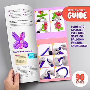 Balloon Animal Twisting Kit With Pump for Kids - Boy & Girl Birthday Gifts for Girls and Boys - Arts and Crafts for Kids Ages 8-12 - 6 7 8 9 10 11 12 Year Old Girl Birthday Gift - Animal Balloons