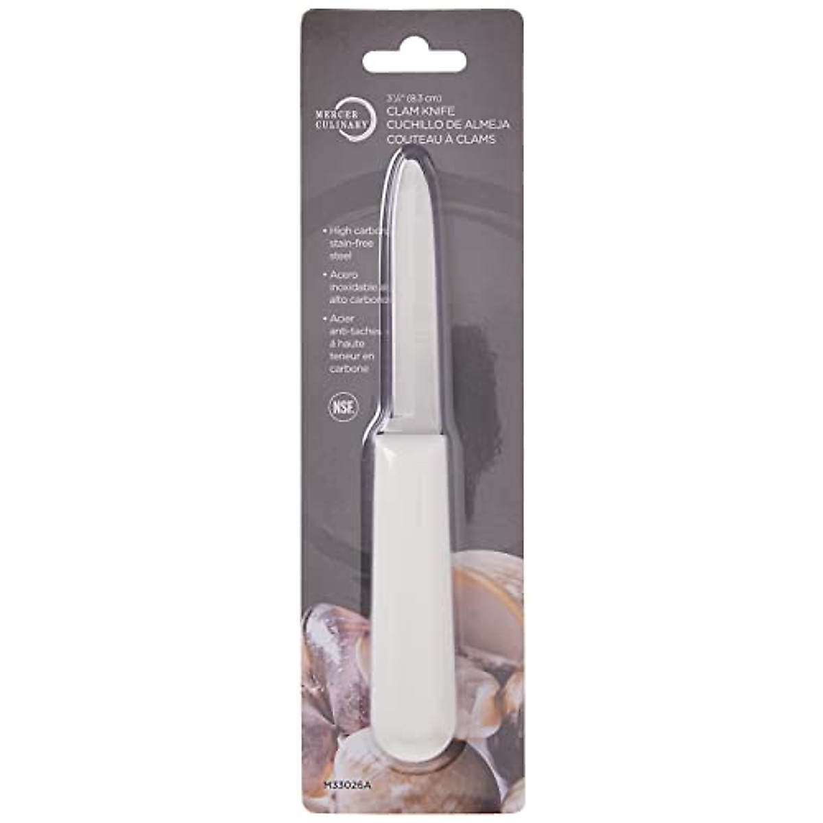Mercer Culinary Clam Knife with Poly Handle, 3-1/4, White