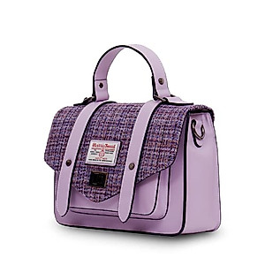 Violet Mini Dogtooth Large Satchel