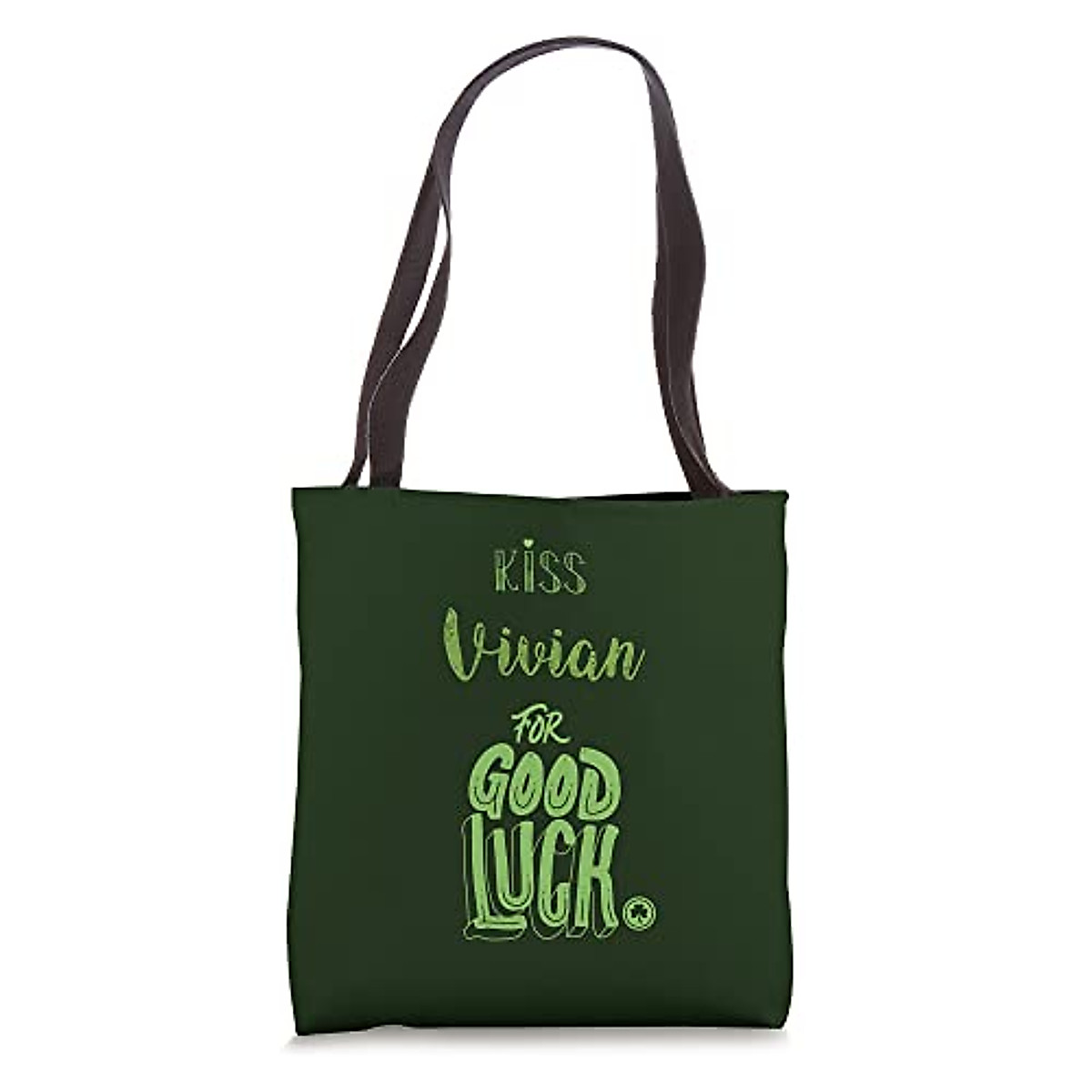 Kiss Vivian For Good Luck Funny St Patricks Tote Bag
