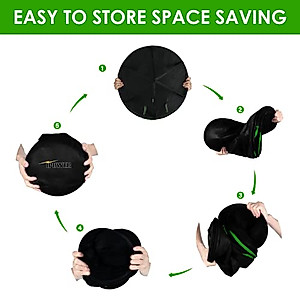 iPower Herb Drying Rack 2-Layer 2-Feet Hanging Mesh Net Dryer Collapsible with U-Shape Zippers, Pothook, Carabiner and Storage Pouch, for Hydroponics Flowers, Buds, Fruits, Seafoods, Clothes