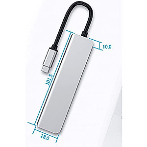 BEST CABLE USB C Hub Multiport Adapter - 5 in 1 Portable with 4K HDMI Output, 3 USB 3.0 Ports,USB C 100W PD, Compatible with MacBook Pro, XPS More USB C Devices (1Pack)