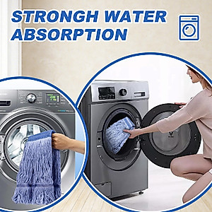 3Packs Mop Head Replacement Heavy Duty Commercial Mop Head Replacement, Reusable Mop Head Refills-Replacement Mop Heads Mop Head Replacement for Home, Highly Absorbent,Industrial and Commercial Use