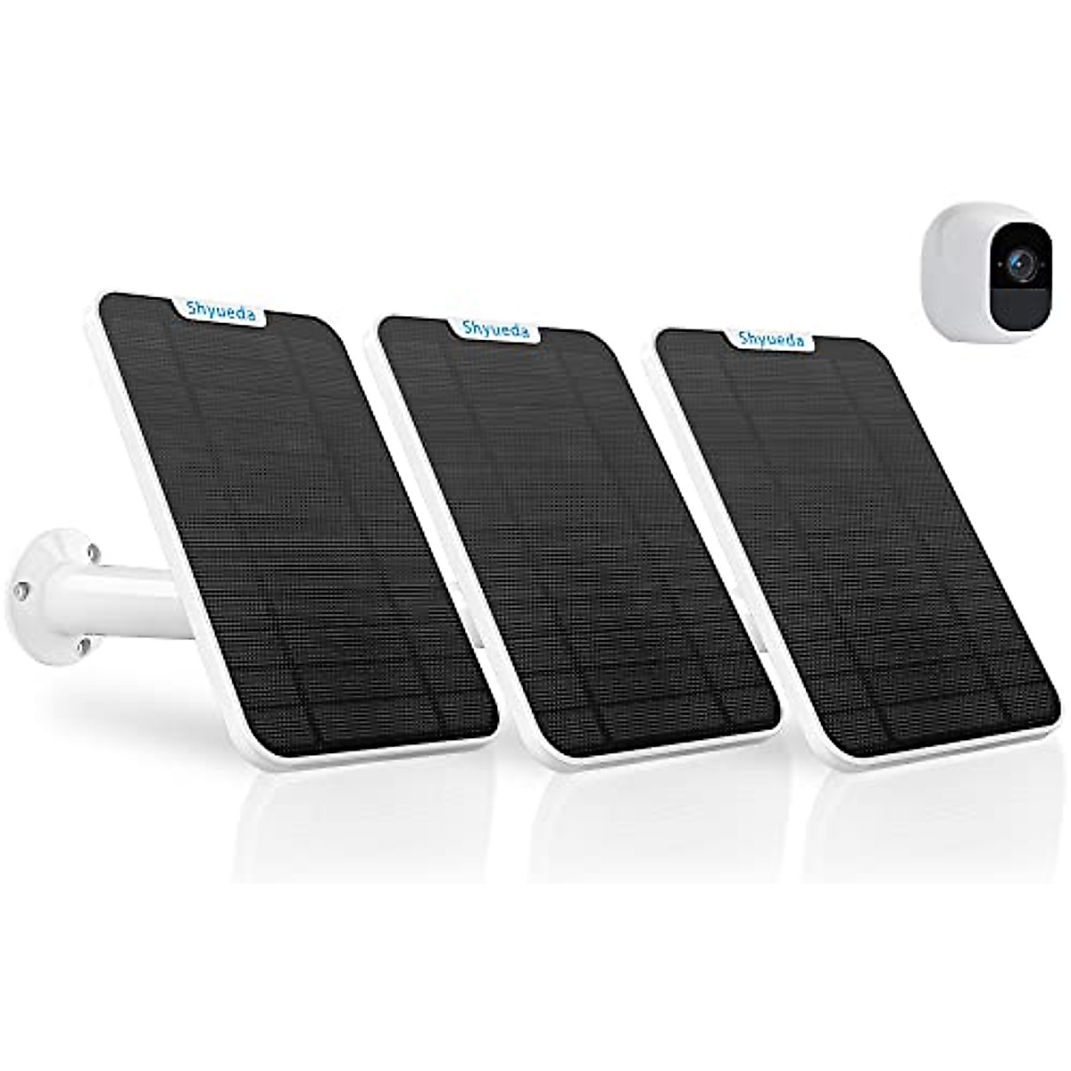 4W Solar Panel Charging Compatible with Arlo Pro 2 only, with 13.1ft Waterproof Charging Cable, IP65 Weatherproof,Includes Secure Wall Mount（3-Pack)(Not Compatible with Arlo Pro)