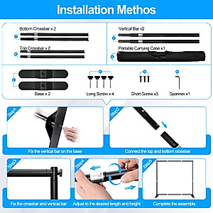 FUDESY 8x8 ft Backdrop Banner Stand, Heavy Duty Adjustable Background Stand Kit with Carrying Bag, Step and Repeat Photography Frame Stand for Trade Show Display Photo Booth Parties
