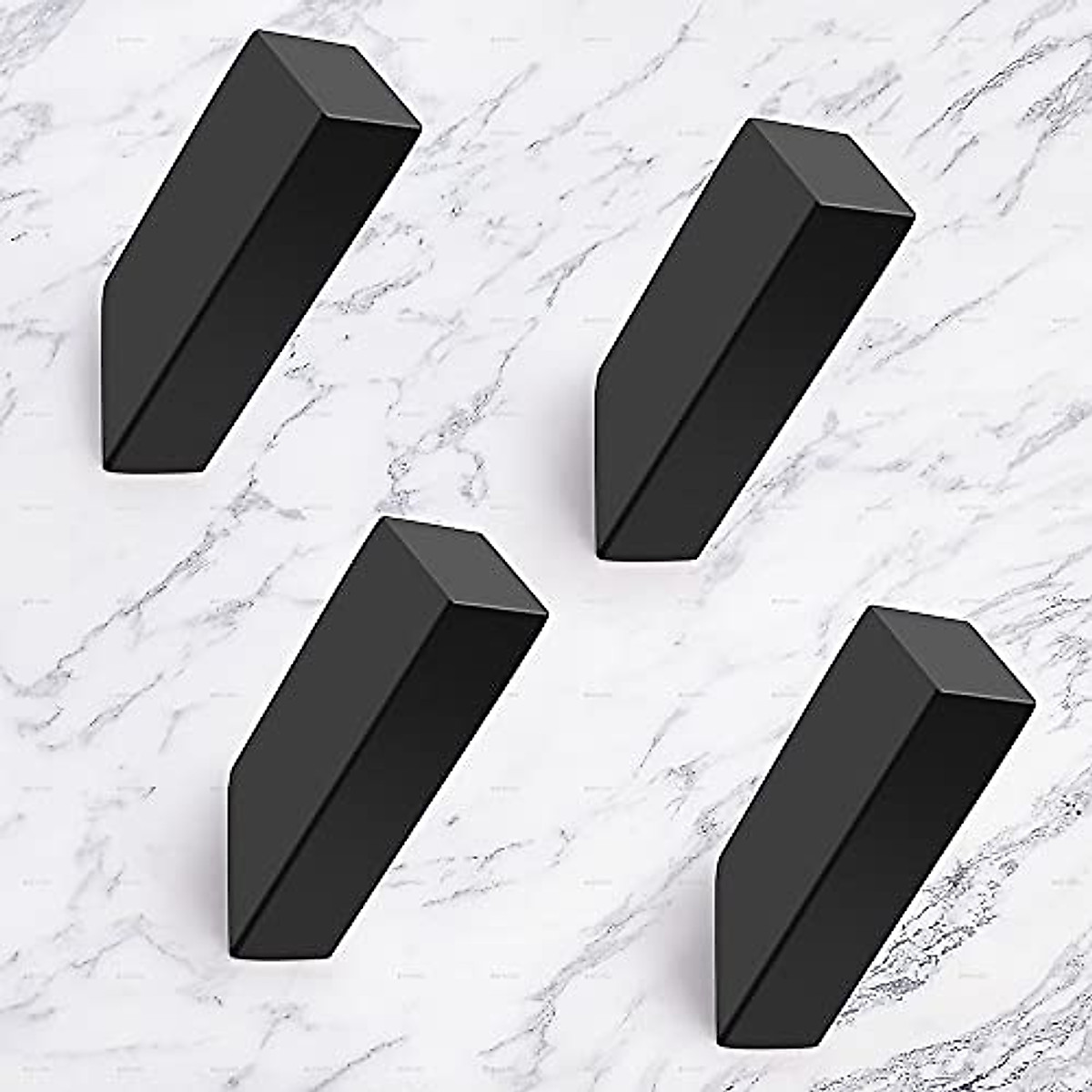 NINETREX Black Towel Hooks Matte Black Robe Hook, Modern Towel Hooks SUS 304 Stainless Steel Heavy Duty Wall Hooks Waterproof for Bathroom Bedroom Entryway Coat mudroom Garage, Wall Mounted 4 Pack