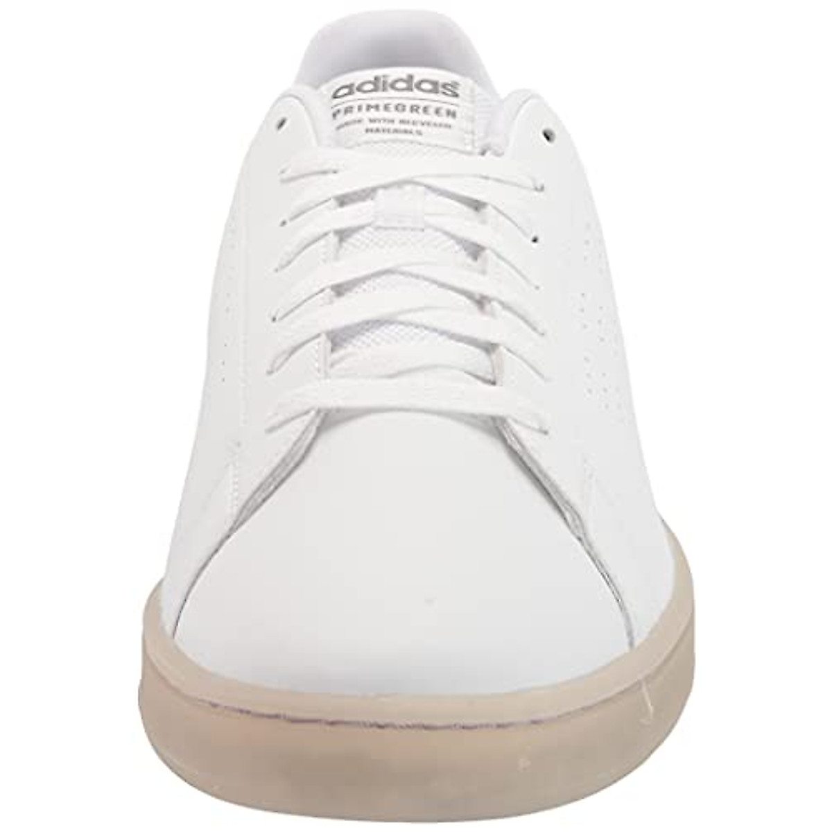 adidas Men's Advantage Eco Racquetball Shoe, White/White/Grey, 10