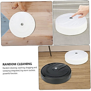 HOMSFOU 1 Set Sweeping Robot Floor Mopping Robot Toy Robotic Cleaner Vaccum for Kids Mop Vacuum Robot Toy Kid Housekeeping Toy Mini Hair Toddler Abs Plastic Household Game Supplies White