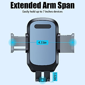 BESULEN Phone Mount for Car Vent, Universal Auto Phone Holder for Air Vent, Anti-Slip Easy Clamp Hands-Free Cradle, Vehicle Interior Accessories Compatible with Most Smartphone (Gray)