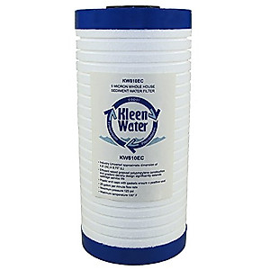KleenWater Replacement Filters Compatible With Aqua-Pure AP810, AP801, 4 1/2 X 9 7/8 Inch, 5 Micron, Set of 4 with 4 AP801 Compatible O-Rings