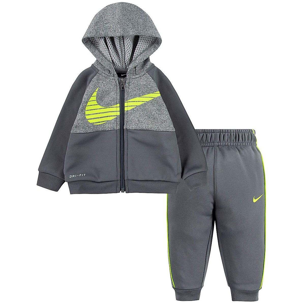 Nike Baby Boys' Therma Dri-Fit 2-Piece Tracksuit Pants Set (Grey (66G807), 12 Months)
