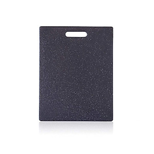 Plastic Chopping Board, Unique Marble Appearance Design TPR Material Dishwasher Safe For Cutting Meat Vegetables Fruits, 14 x 10.8 inch, Black
