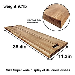 Charcuterie Boards Extra Large（36.6 * 11.6Iin），Extra Large Charcuterie Board，Extra Large Wooden Cutting Board