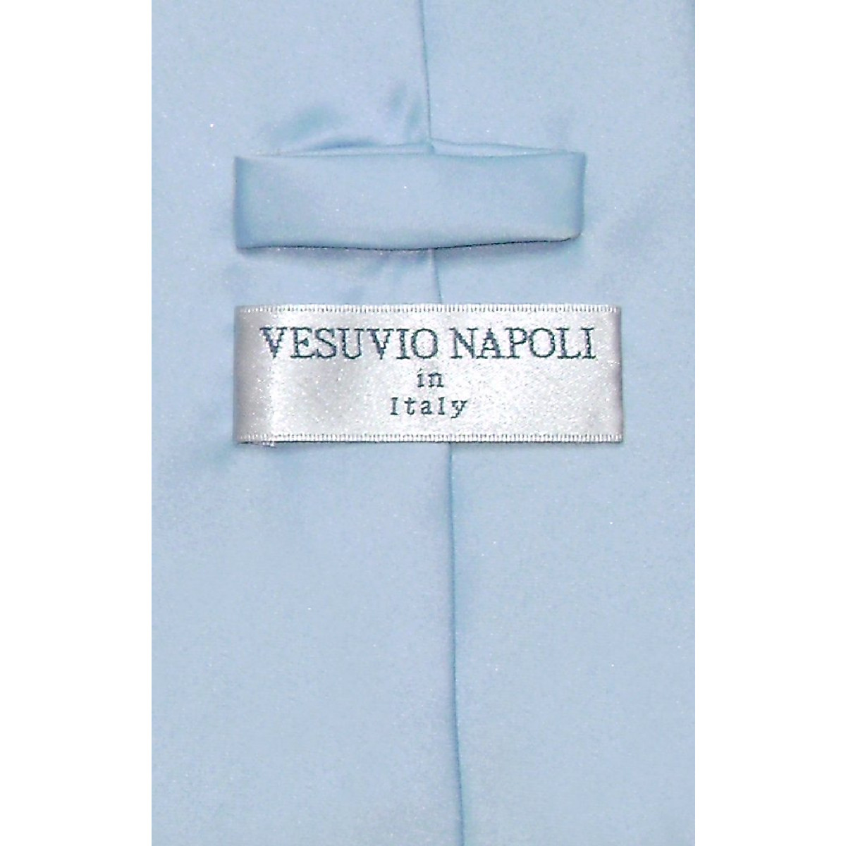 Vesuvio Napoli NeckTie Solid BABY BLUE Color Men's Neck Tie