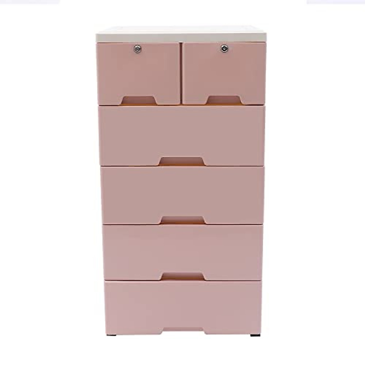 LOYALHEARTDY Dresser with 6 Drawers Portable Dresser Storage with 4 Wheels Tower Plastic Closet Organizer Modern Bedroom Closet Cabinet for Clothes Toys Home Office Bedroom Playrooms