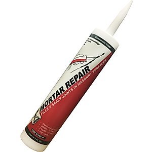 Akona Mortar Repair Tube - Tuckpointing, Sealing, & Repairing Stone, Brick, & Block Walls, Gray, Paintable, Fast Drying (10 Ounce, 1)