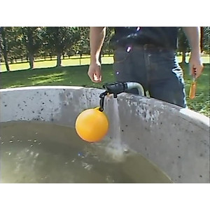 Jobe Valves J-RJV0075HF Rojo High-Flow Low-Pressure Float Valve, 4.9"-Wide Float, 3" Extension Arm, 20L/Min, 75PSI, 3/4" NPT Inlet, Yellow/Black