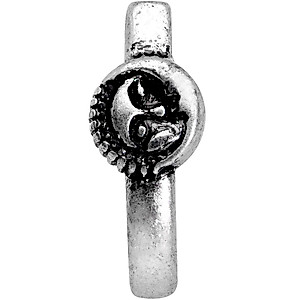 Body Candy 20G Steel Faux Hoop L Shaped Nose Ring Celestial Romance Moon Sun Nose Stud Body Jewelry 3/16"