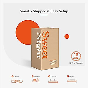 Sweetnight Hybrid Mattress, King Mattress 12 Inch Plush Pillow Top King Size Mattressm, Individually Pocket Spring Hybrid Mattress with Cooling Gel Memory Foam for Motion Isolation and Cooler Sleep