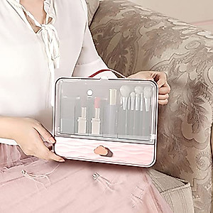 Makeup Organizer With Drawers, Wall mounted Organizer | Portable Makeup Organizer, Makeup Organizer | Makeup Storage Box, Pink Makeup Organizer