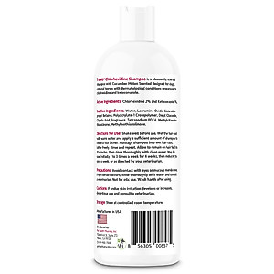 Truseb Chlorhexidine Shampoo Topical Ketoconazole and Chlorhexidine Shampoo for Dogs, Cats & Horses with Aloe Vera Shampoo and Conditioner(USA) (Ketoconazole & Chlorhexidine Shampoo, 16 oz)