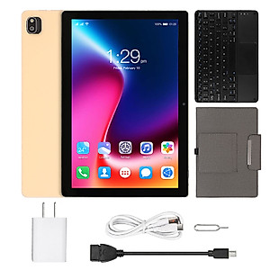 Tablet with Keyboard for Android 12, 10.1 Inch 2 in 1 Tablet, 8GB RAM 256GB ROM, Octa Core Processor, 5G WiFi, 4G Calling, for Students, Seniors (US Plug)