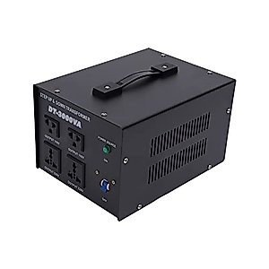 3000W Step Up & Down Voltage Transformer Converter AC 110V⇋220V DT-3000VA Voltage Converter Power Transformer Step-Up/Step-Down 110V - 220V/ 220V - 110V, with Dual Circuit Breaker Protection