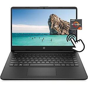 HP 2023 Newest 14" HD Touchscreen Micro-Edge Laptop Computer, AMD Ryzen 3 5300U 4-Core Processor, 16GB RAM, 1TB PCIe SSD, AMD Radeon Graphics, WiFi, Bluetooth, Webcam, Up to 10 Hours, Windows 11 S