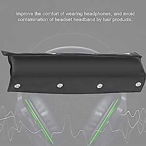 Asixxsix Universal Headphone Headband Cover, Comfortable Black Headband Cushion, Soft Foam Medium-Sized Headphones Repairing for Audio-Technica Replacing Old Part