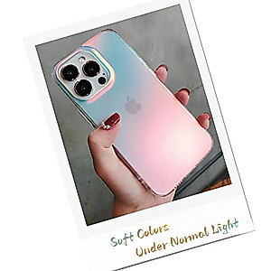 Dosanlues Holographic Iridescent Phone case for iPhone 12 Pro Max, [10FT Drop Protection] Translucent Matte Hard PC Back with Soft Silicone Edge Slim Protective for iPhone 12 Pro Max Case 6.7"