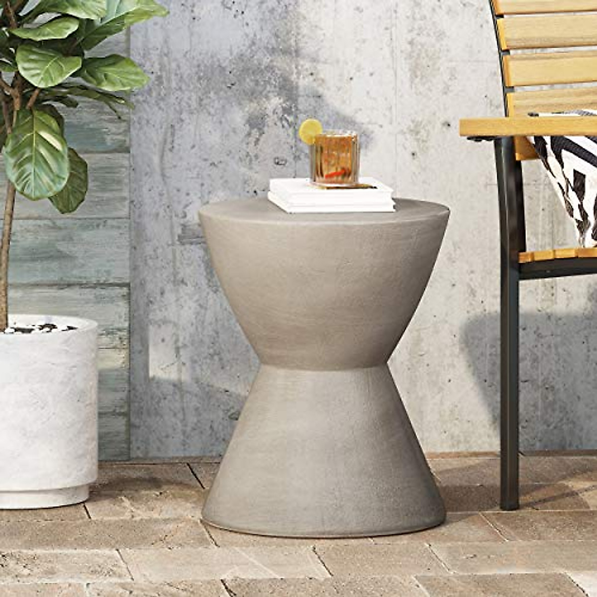 Christopher Knight Home 313408 Side Table, Light Gray