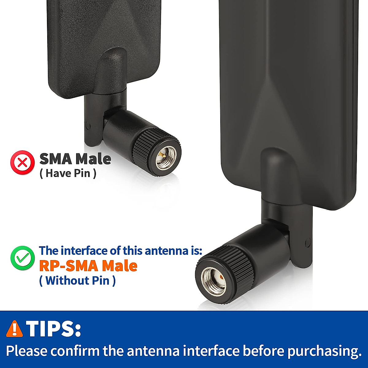 Bingfu 4G LTE Cellular Trail Game Camera Antenna 9dBi RP-SMA Male (2-Pack) Compatible with Spypoint Stealth Cam Tactacam Cuddeback Camera Wireless Router Security Camera