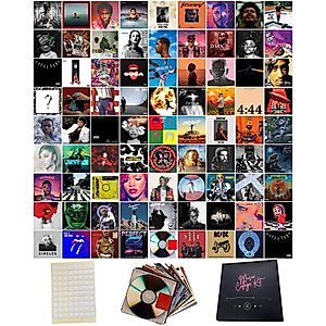 Unique America 150 Pcs | Posters Wall Collage Kit, Album Cover Posters, Posters for Room, Music Posters, Band Posters, Rapper Posters, Wall Posters, Rap Posters, Posters for Bedroom 6x6 Inch Total 80