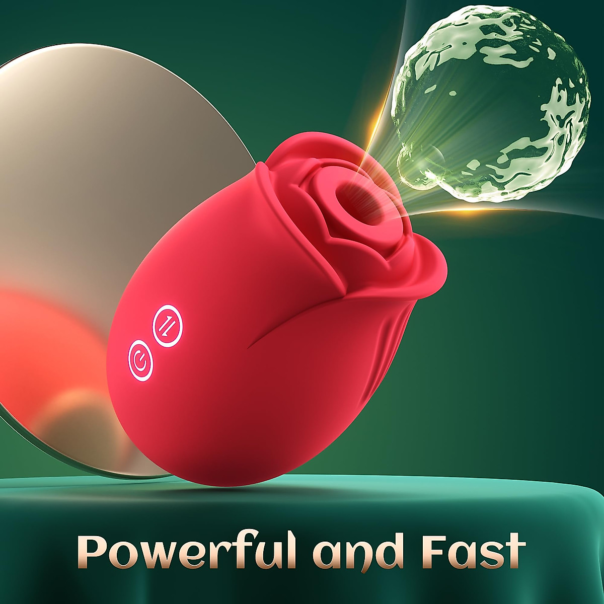 Rose Sex Toy Vibrator for Women-Allovü Rose Sucking Vibrator Clitoral Nipple Stimulator with 18 Modes, G-spot Dildo Vibrator Rose Sucker, Personal Massager for Women Female Couples Adult Sex Games