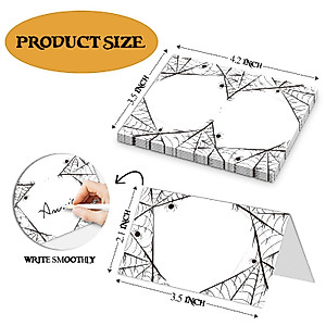 25 Pack Tent Labels Halloween Table Place Cards, Editable Name Place Cards, Halloween Thanksgiving Party Decorations, Easy Folding, Double Design Name Cards for Dinner Party - DH1