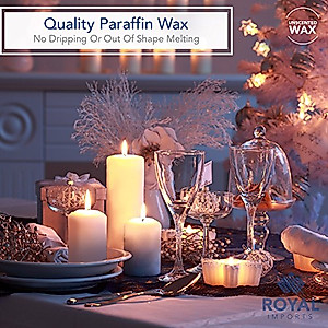 Royal Imports Unscented Pillar Candles 3 Inch Premium Wax White, 4 Sets (12 Candles - 4 of Each 3x3, 3x6, 3x9) White Unscented Premium Wax for Wedding, Spa, Party, Birthday, Holiday, Bath, Home Decor