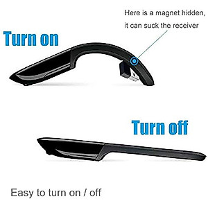 Wireless Mouse Foldable Folding Mice for Microsoft Laptop PC Mac