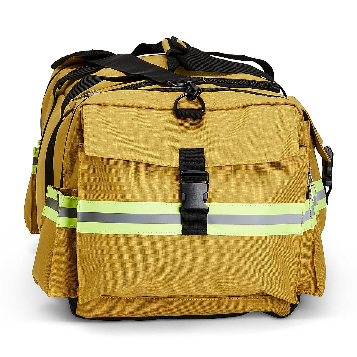 LINE2design Elite Firefighter Gear Bag - Fireman Premium Rescue Turnout Fire Gear Bag with Shoulder Strap - Yellow